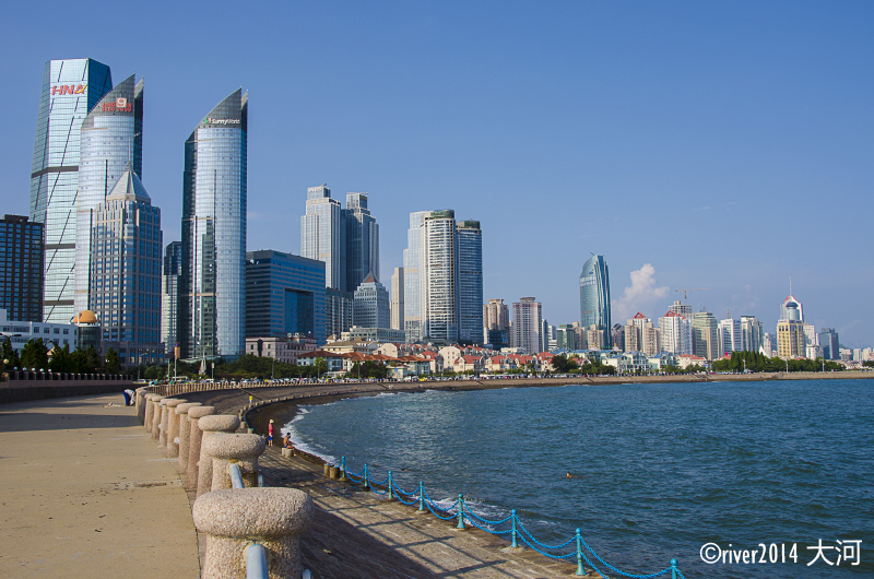青岛大楼海边,青岛海边,青岛海边夜景_大山谷图库